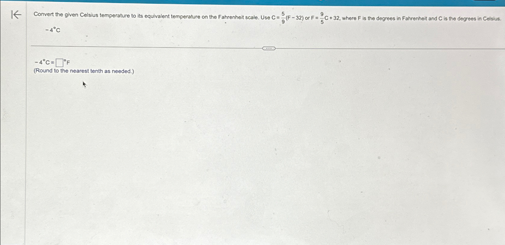 Solved Convert the given Celsius temperature to its | Chegg.com