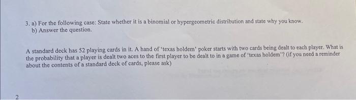 Solved 3. a) For the following case: State whether it is a | Chegg.com