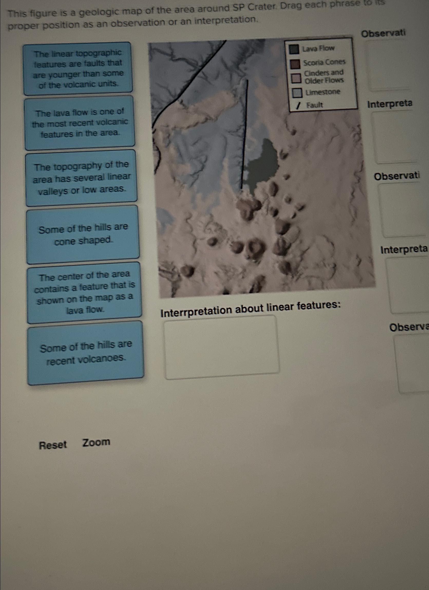 Solved This figure is a geologic map of the area around SP | Chegg.com