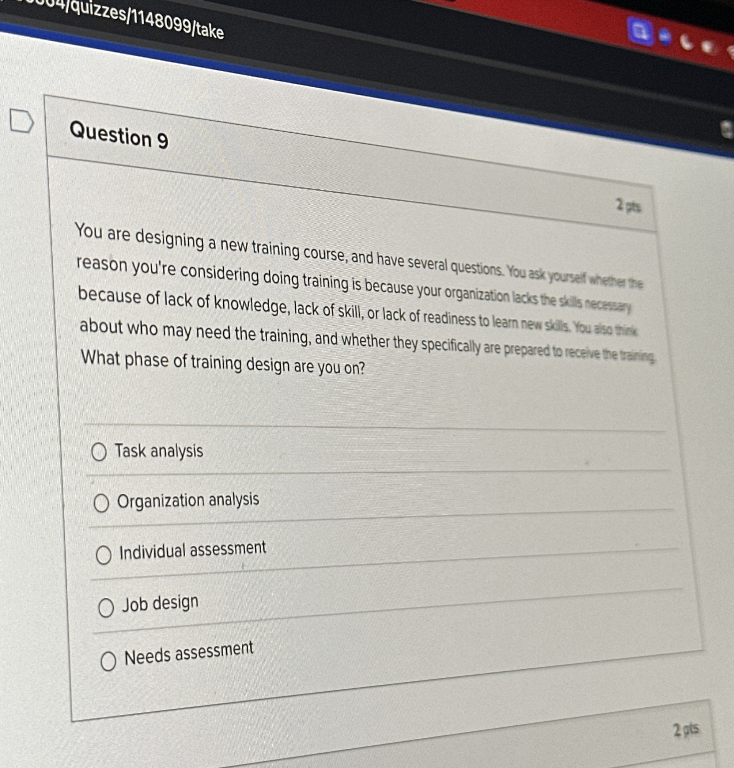 Solved Question 92务You are designing a new training course, | Chegg.com