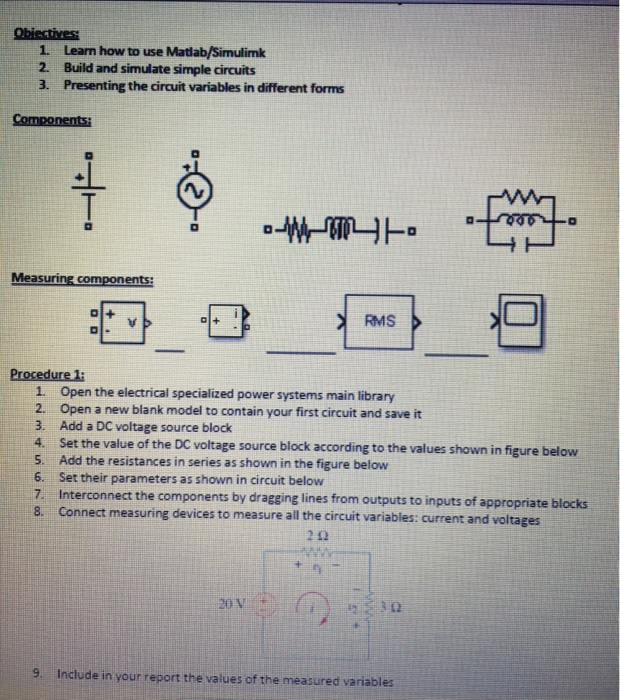 Solved Obiectives 1. Learn how to use Matlab/Simulink 2. | Chegg.com