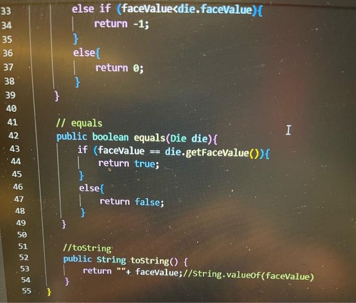 Solved Given Die class (Die.java), write a program that | Chegg.com