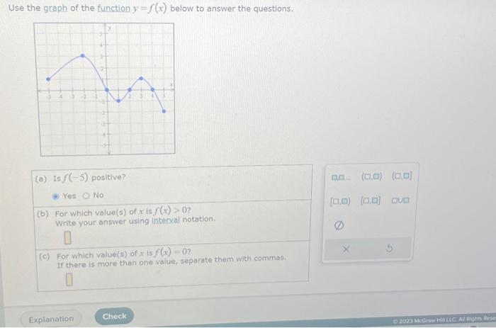 Solved Use the graph of the function y=f(x) below to answer | Chegg.com