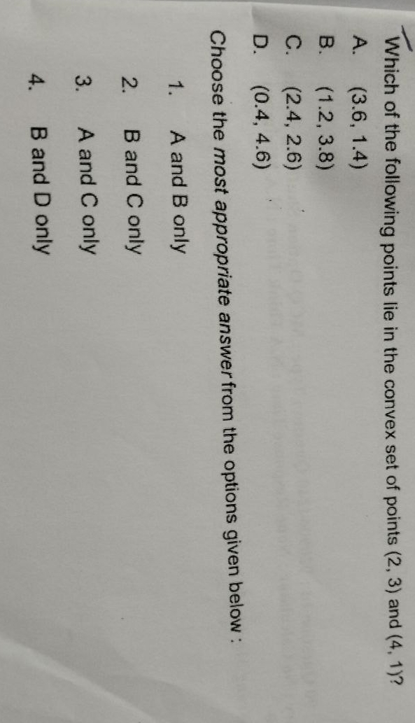 Solved Which of the following points lie in the convex set | Chegg.com