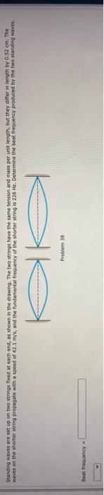 Solved Standing waves are set up on two strings fixed at | Chegg.com