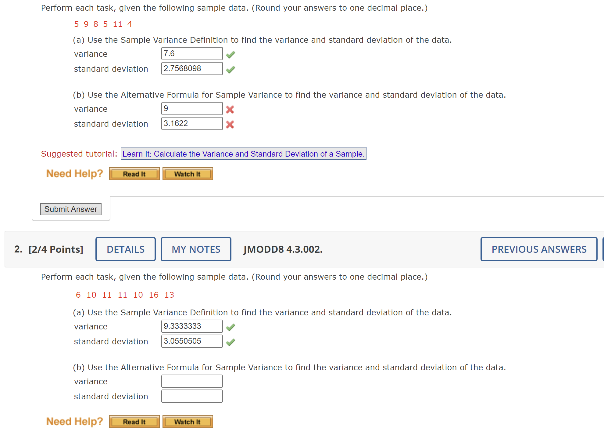 Solved Perform each task, given the following sample data. | Chegg.com