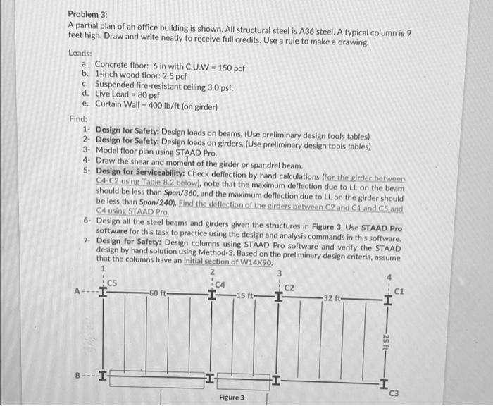 Solved Problem 3: A partial plan of an office building is | Chegg.com