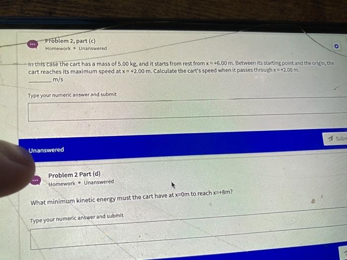 Solved Problem 2 - Force vs. position graph (4 points) The | Chegg.com