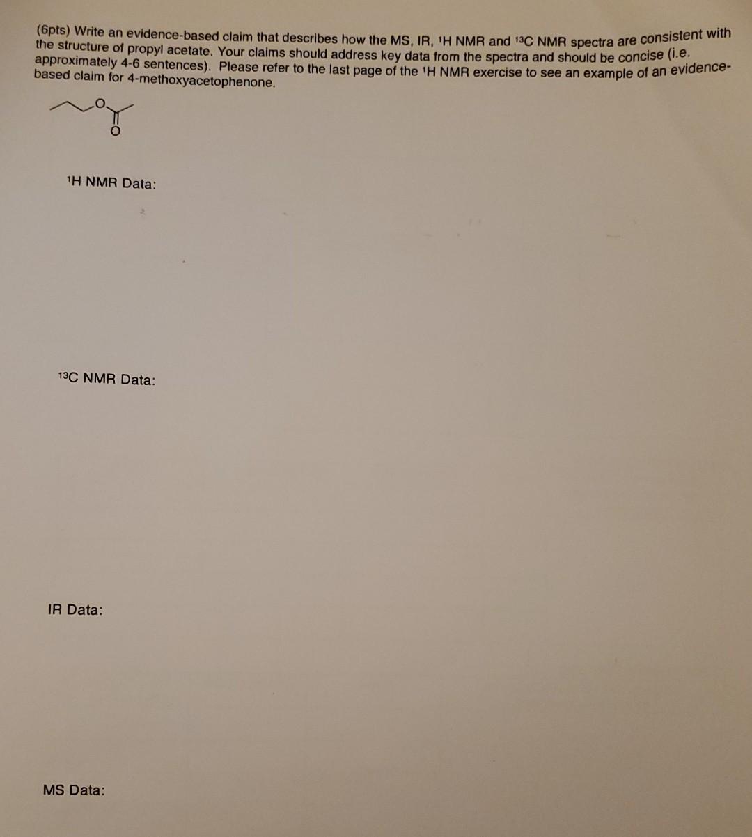 Solved (6pts) Write an evidence-based claim that describes | Chegg.com