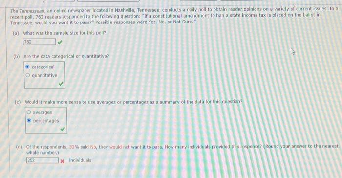 Solved The Tennessean, an online newspaper located in | Chegg.com