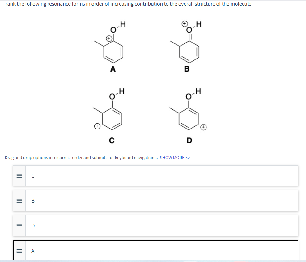 Solved Drag And Drop Options Into Correct Order And Submit