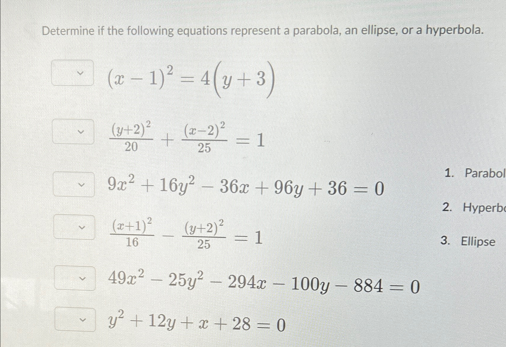 Solved Determine if the following equations represent a | Chegg.com