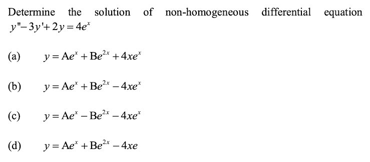 Solved Determine the solution of non-homogeneous | Chegg.com