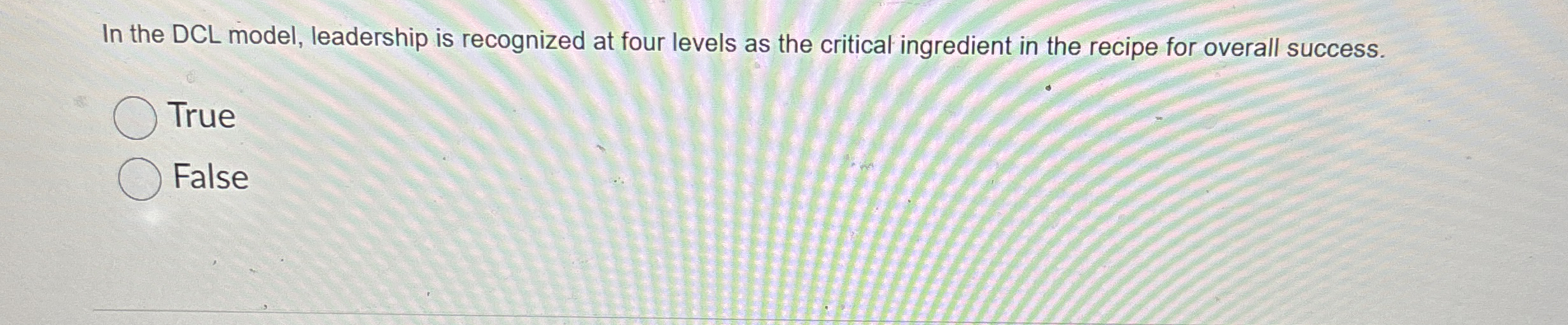 Solved In the DCL model, leadership is recognized at four | Chegg.com