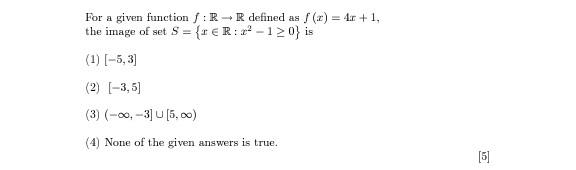 Solved For a given function \\( f: \\mathbb{R} \\rightarrow | Chegg.com