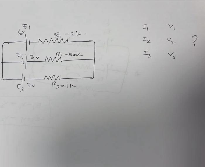 Solved find :I1 I2 I3 V1 V2 V3 Find i1, V1i2, V2i3, | Chegg.com
