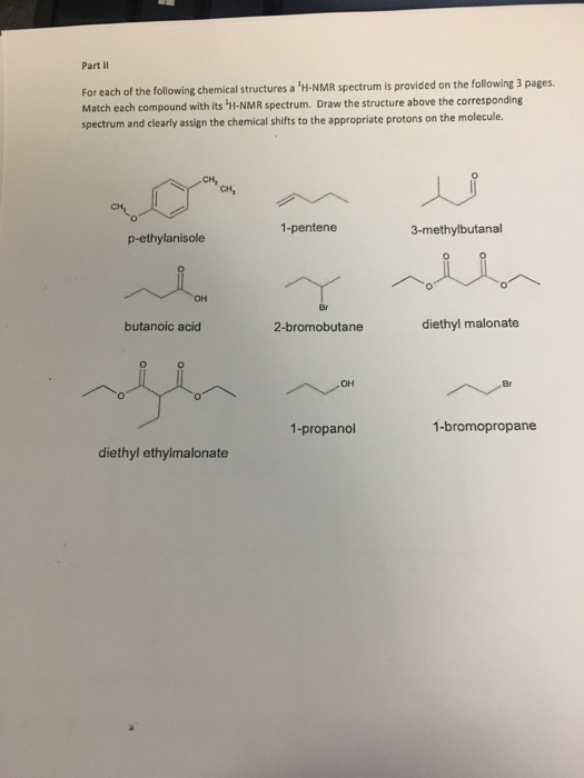 Solved Part 1 For each of the following chemical structures | Chegg.com