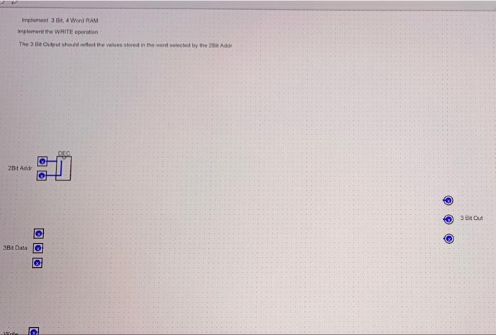 Solved part 1:implement 3 bit, 4 word RAMimplement the WRITE | Chegg.com