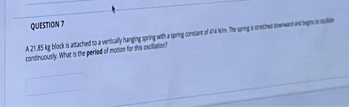 Solved A 21.85 kg block is attached to a vertically hanging | Chegg.com