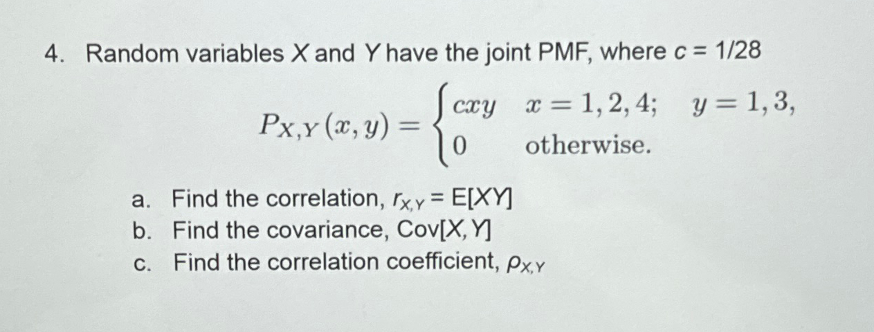 Random Variables X ﻿and Y ﻿have The Joint Pmf ﻿where 