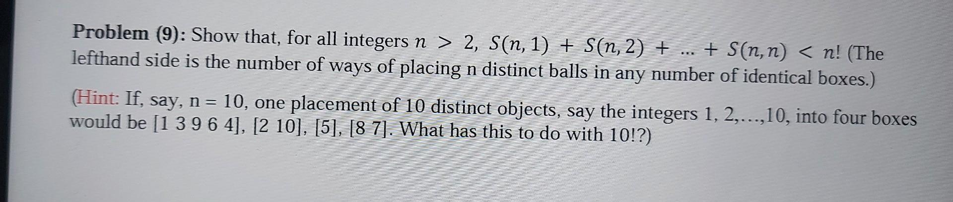 Solved Problem (9): Show that, for all integers | Chegg.com