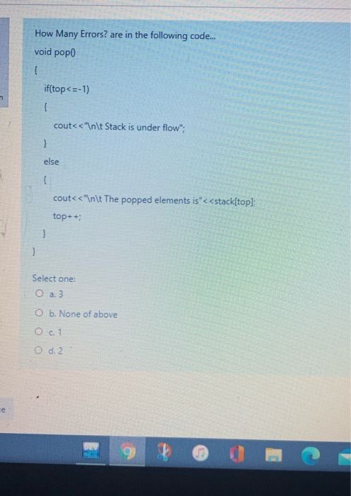 Solved How Many Errors? are in the following code... void | Chegg.com