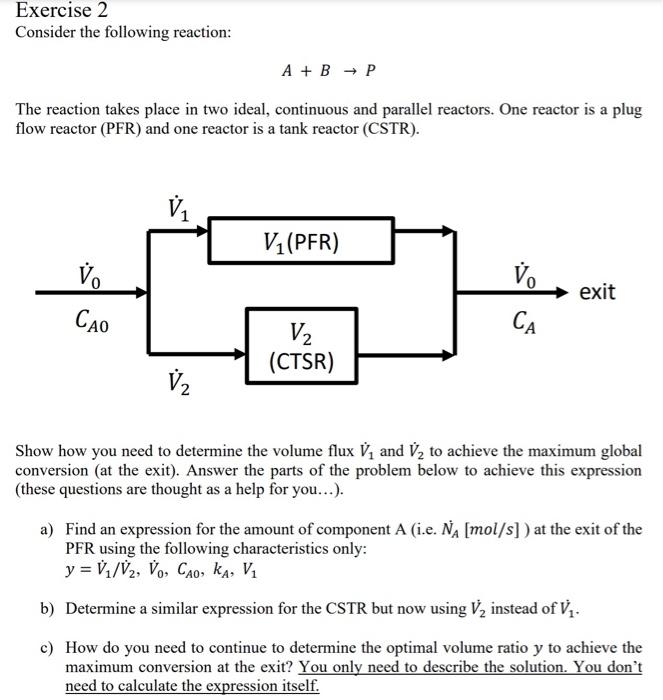 [Solved]: Exercise 2 Consider the following reaction: The r