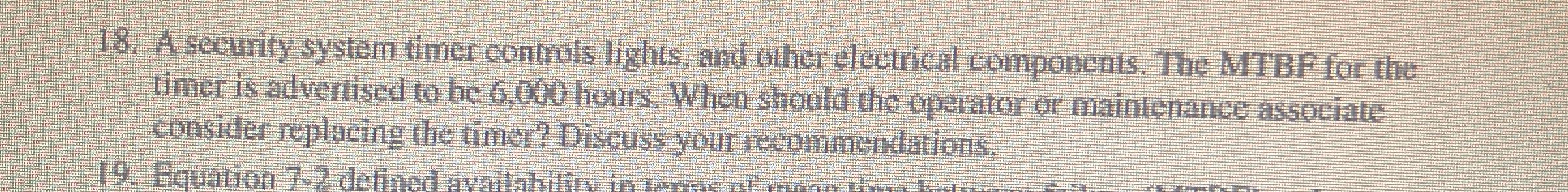 Solved A sceurity system timer controls lights, and other | Chegg.com