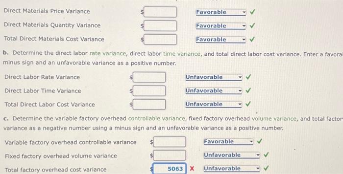 Solved Direct Materials, Direct Labor, and Factory Overhead | Chegg.com