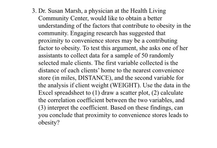 3. Dr. Susan Marsh, a physician at the Health Living | Chegg.com