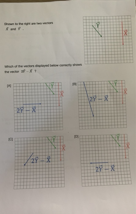 Solved Shown to the right are two vectors X and Y Y X Which | Chegg.com