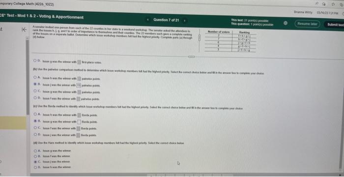 Solved needing answers for C and DA senator invited one | Chegg.com