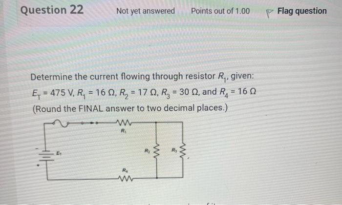 Solved Determine the current flowing through resistor R1, | Chegg.com