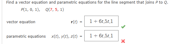 Solved Find a vector equation and parametric equations for | Chegg.com