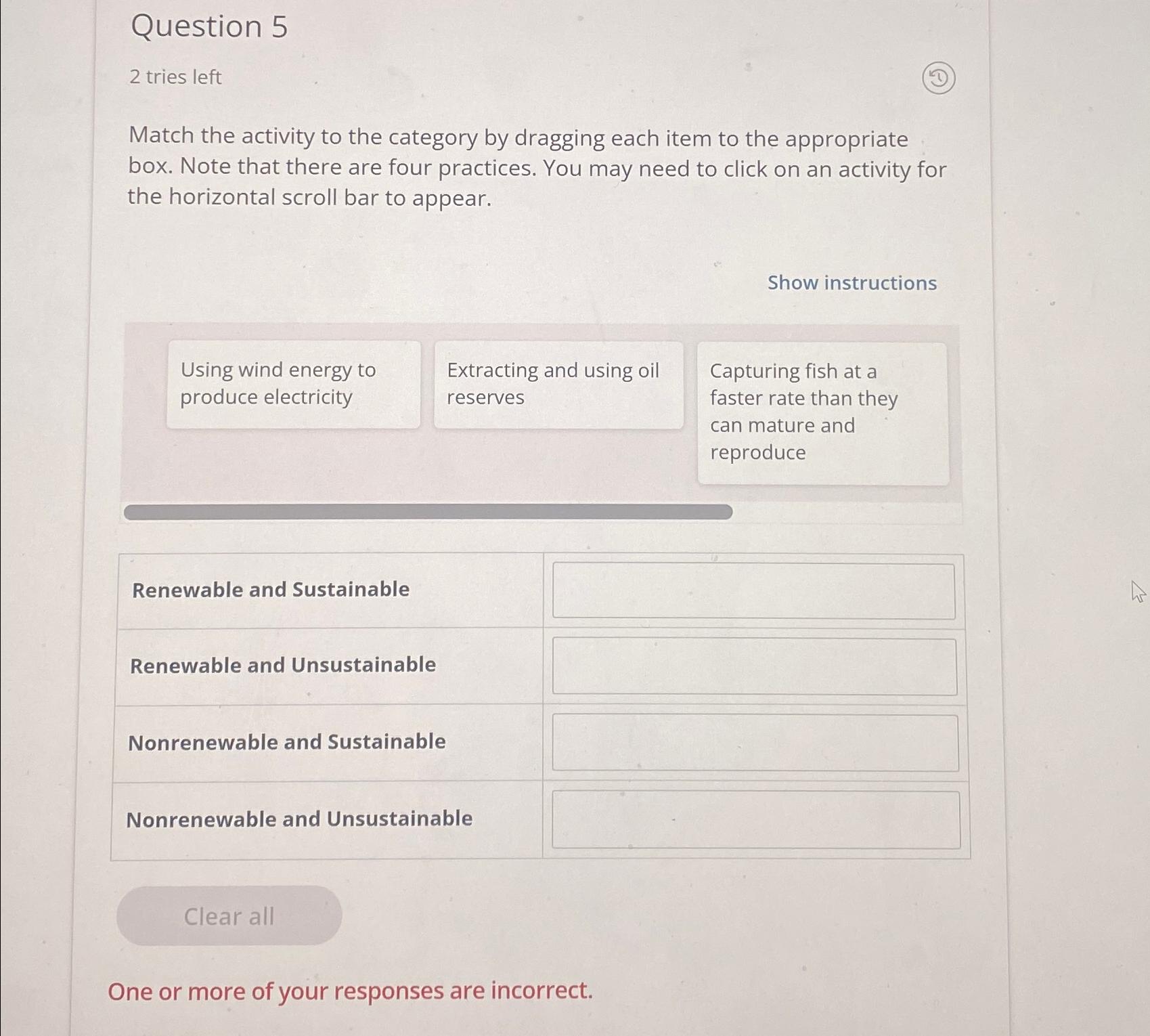 Solved Question 52 ﻿tries left(3)Match the activity to the | Chegg.com