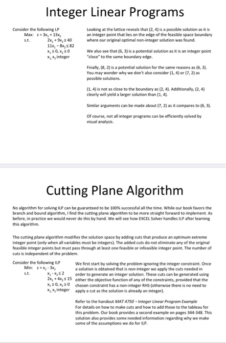 1. Refer to the initial ILP example given on the | Chegg.com