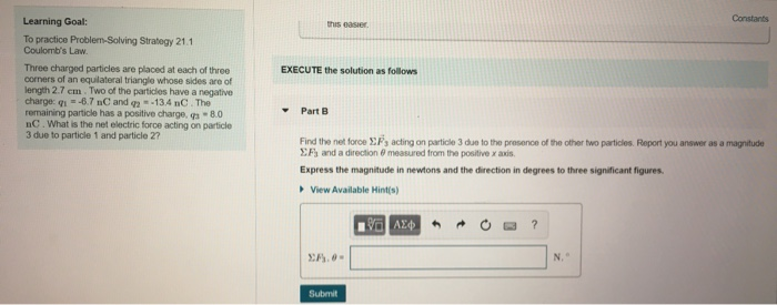Solved Constants this easier EXECUTE the solution as follows | Chegg.com