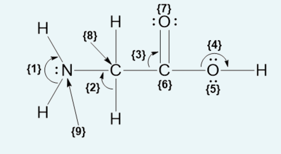 Solved Consider the following Lewis structure of glycine, | Chegg.com