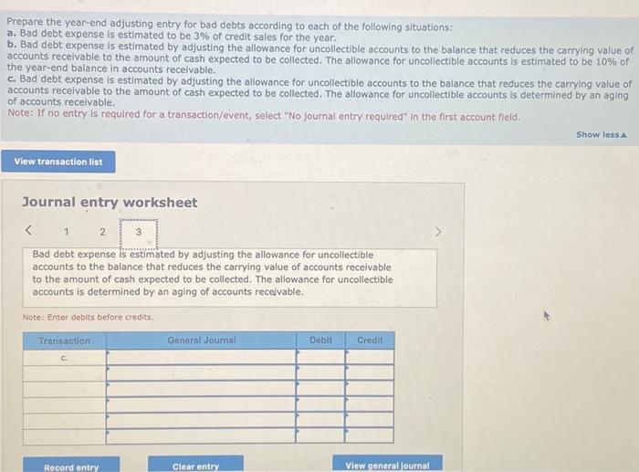 Solved Journal entry worksheet Record collection of an | Chegg.com