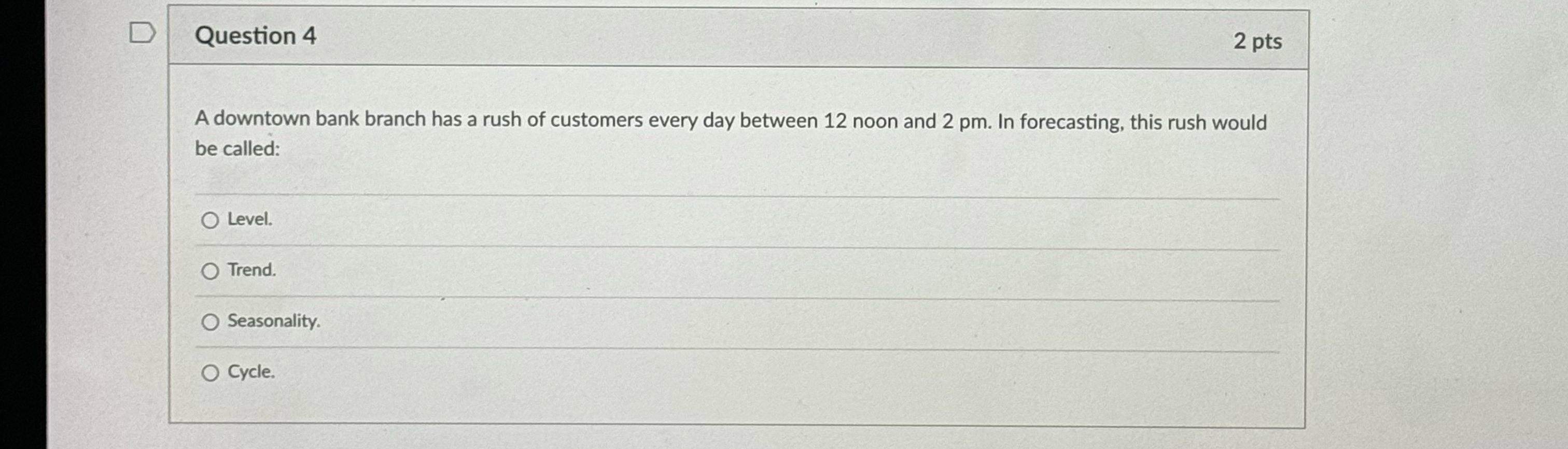 Solved Question 42 ﻿ptsA downtown bank branch has a rush of | Chegg.com