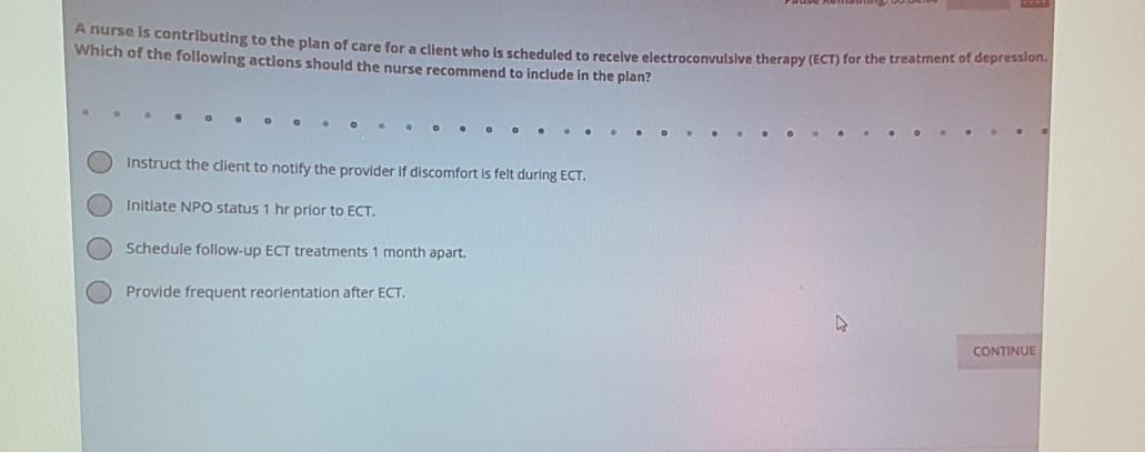 Solved A nurse is contributing to the plan of care for a | Chegg.com