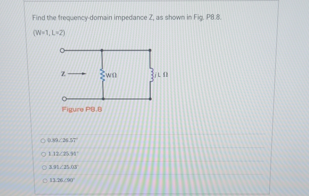 Solved Find the frequency-domain impedance Z, ﻿as shown in | Chegg.com