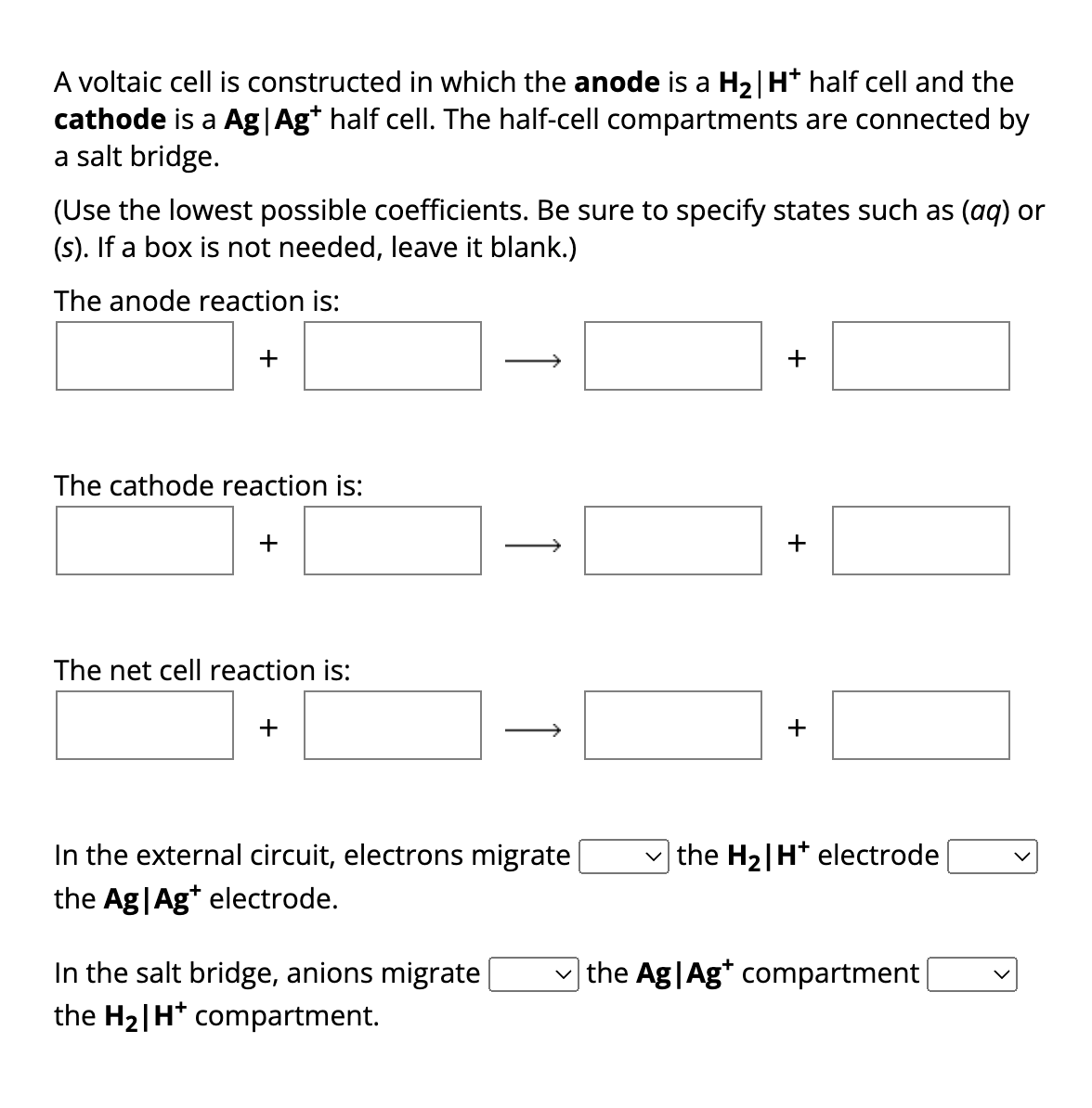 Solved A voltaic cell is constructed in which the anode is a | Chegg.com