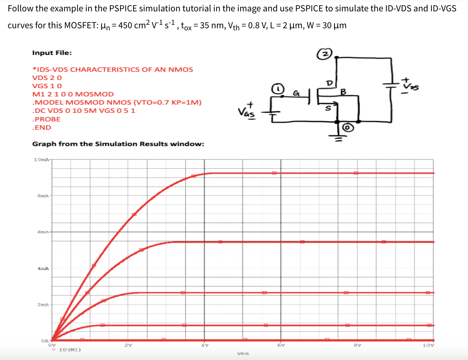 Solved Follow The Example In The Pspice Simulation Tutorial