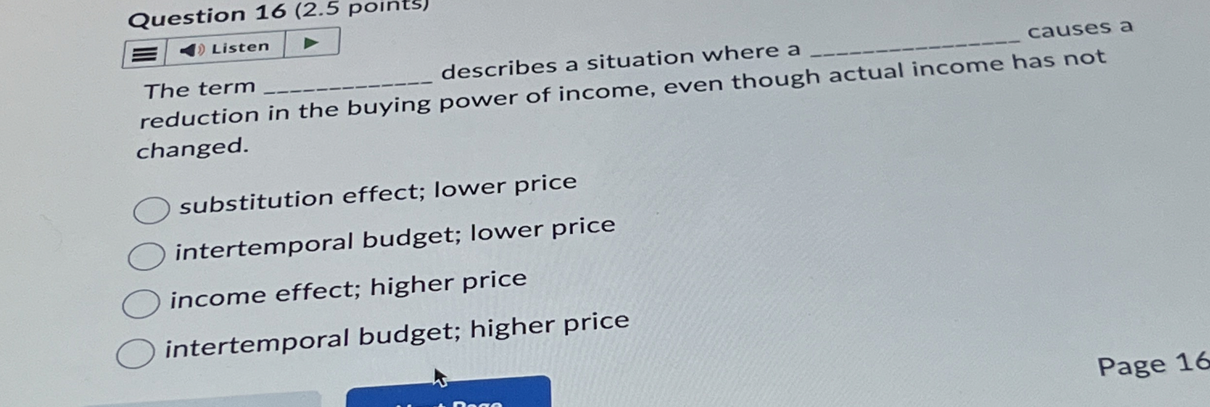 Solved Question 16 (2.5 ﻿points)The termdescribes a | Chegg.com