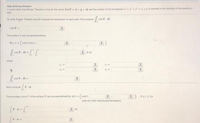 Solved Help Entering Anawers (1 poinb Verity that Stoken' | Chegg.com