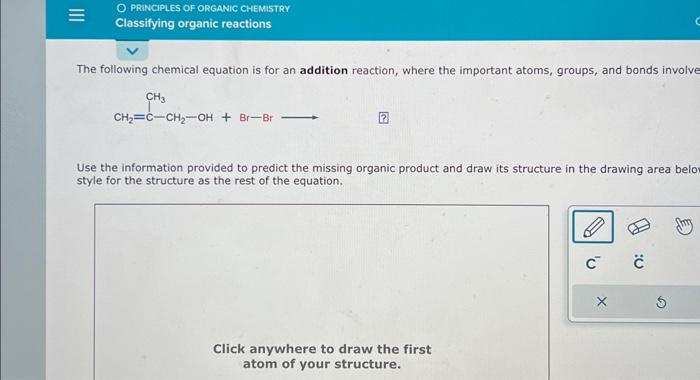 Solved The following chemical equation is for an addition | Chegg.com