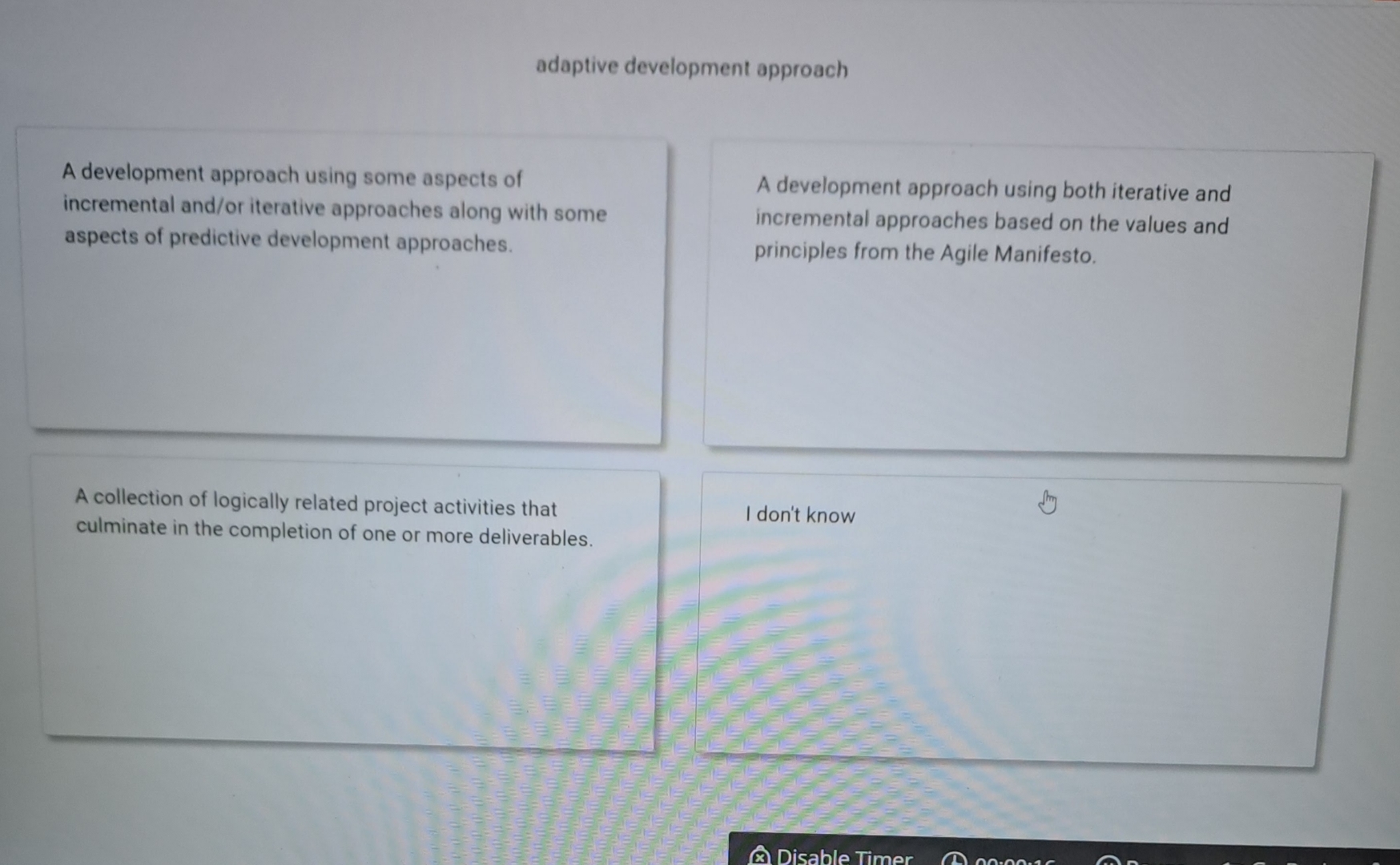 Solved adaptive development approachA development approach | Chegg.com