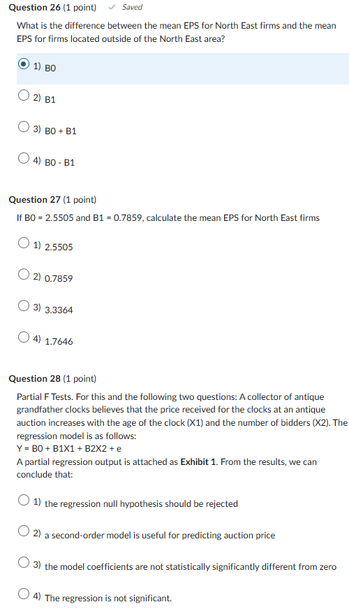 Solved Question 26 (1 ﻿point)What is the difference between | Chegg.com
