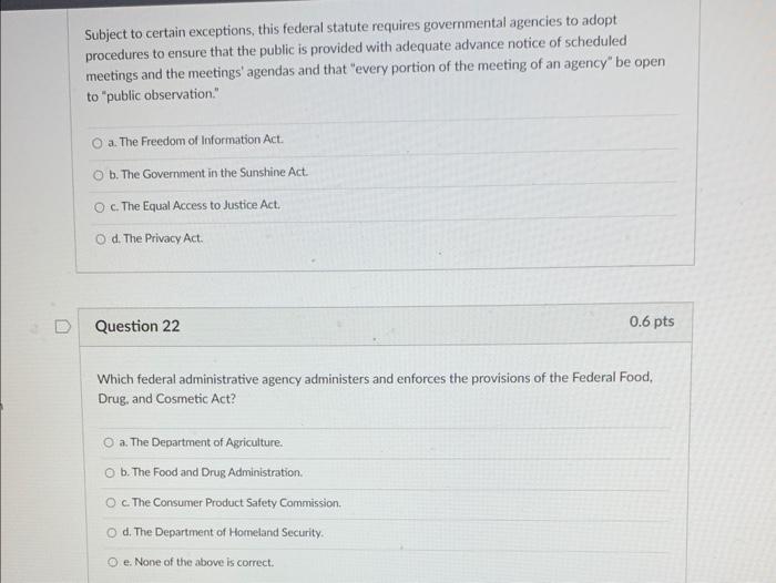 Solved Subject to certain exceptions, this federal statute | Chegg.com